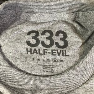 Half Evil | Shirts | Half Evil 333 Old English Font Logo T Shirt Gray ...